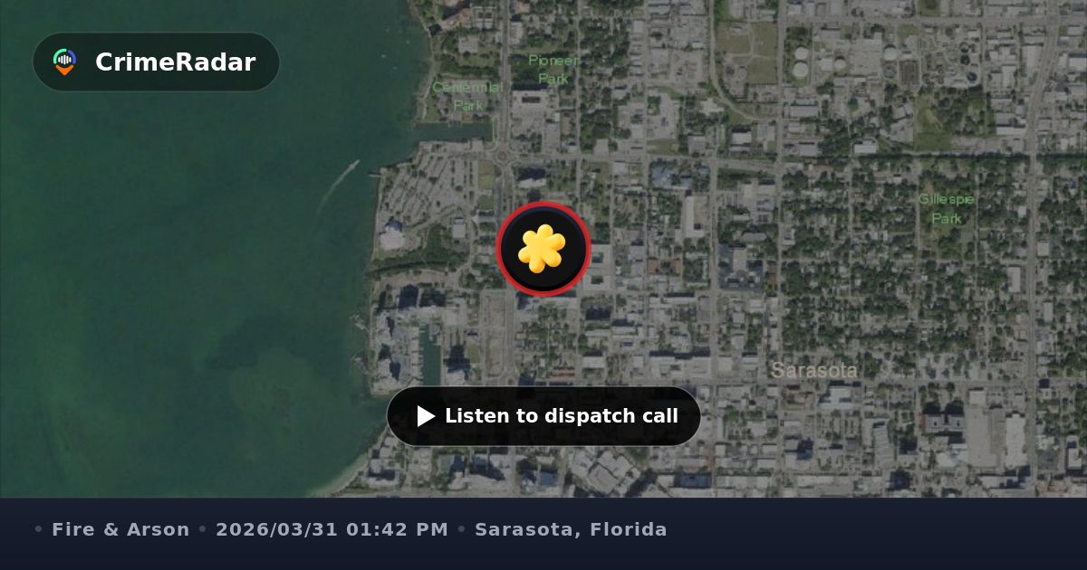 Fire alarm at high-rise hotel on South Palm Avenue, Sarasota FL ...