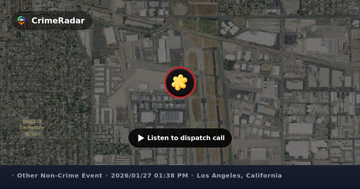 Aircraft lands safely at Van Nuys Airport, Los Angeles CA | CrimeRadar