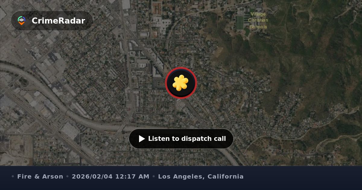 Rubbish fire reported near Nettleton Street, Los Angeles CA | CrimeRadar