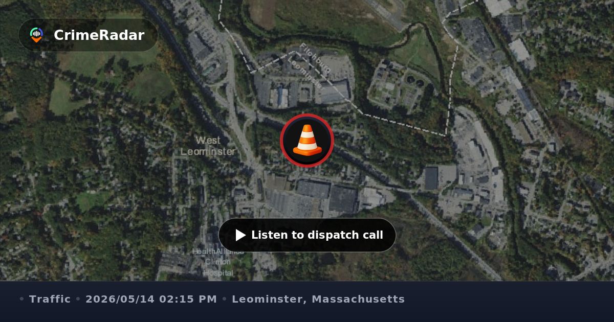 Two-car crash at North Main Street and Lindell Avenue, Leominster MA ...