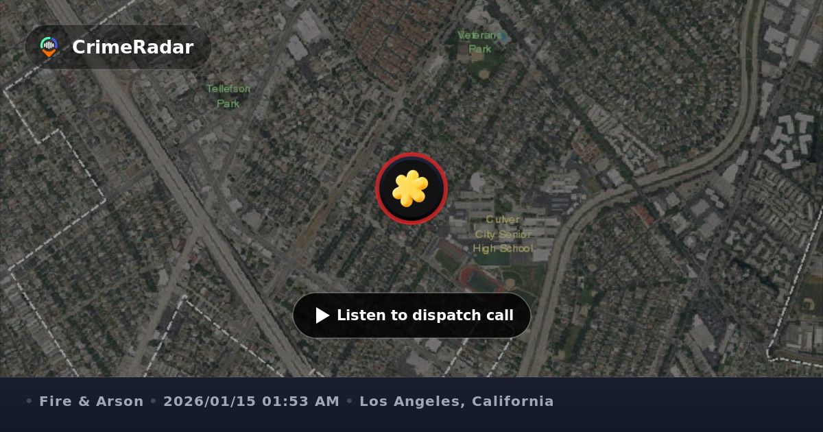 Apparent rubbish fire near Sepulveda Blvd, Los Angeles CA | CrimeRadar