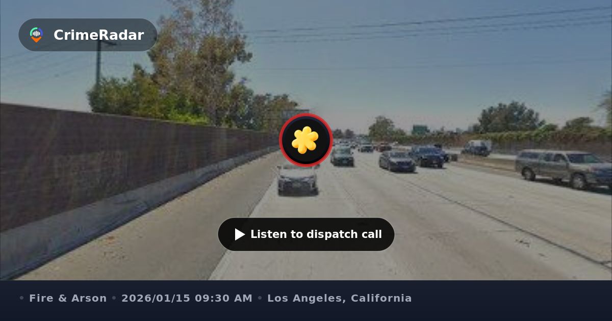 Rubbish fire reported near Santa Monica Freeway, Los Angeles County CA ...