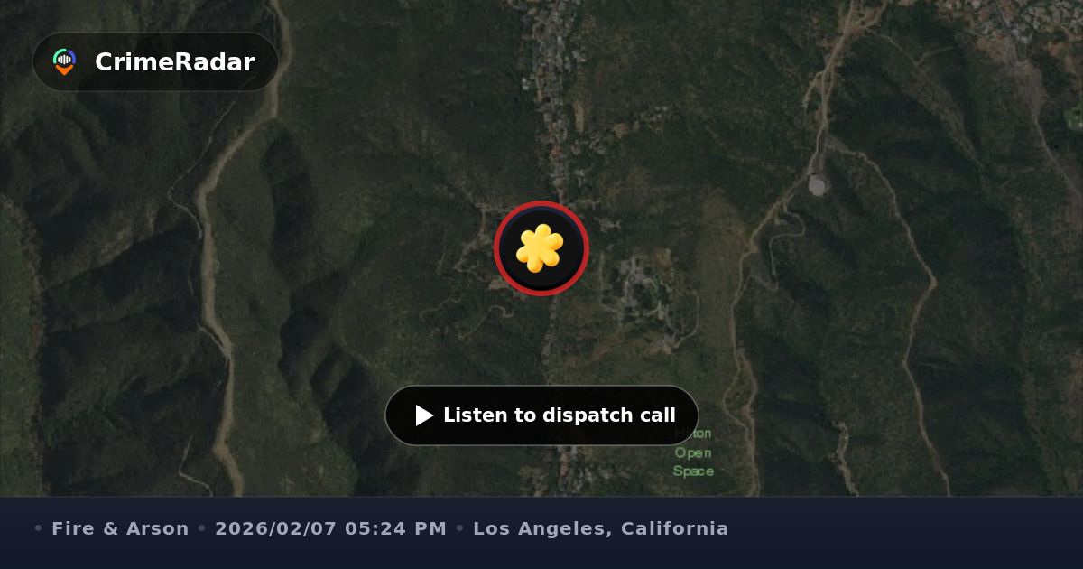 Crews check possible brush fire in Mandeville Canyon, Los Angeles CA ...