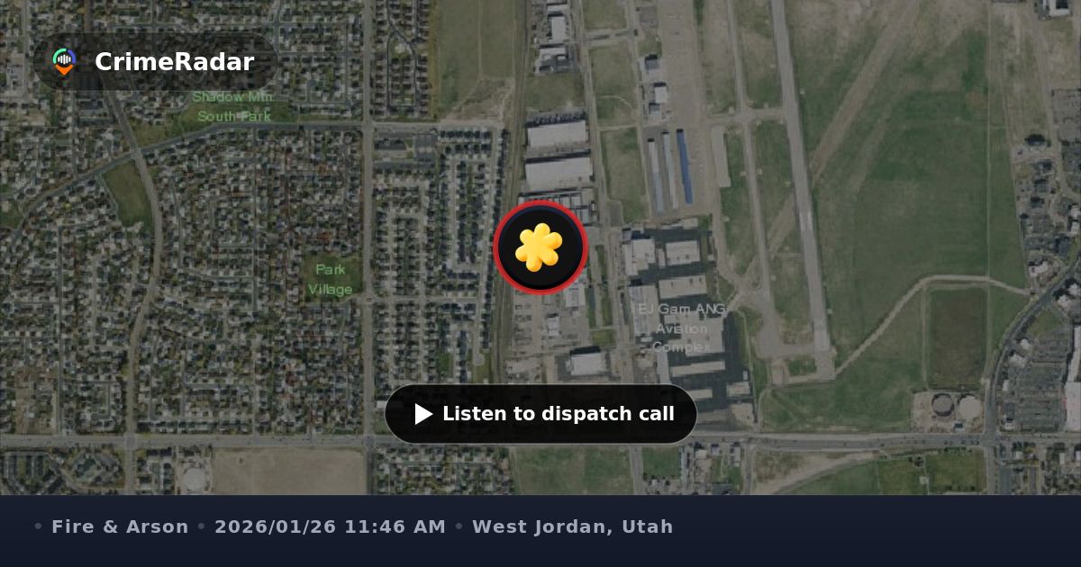 Fire crews respond to alarms near Peak Dr, West Jordan UT | CrimeRadar