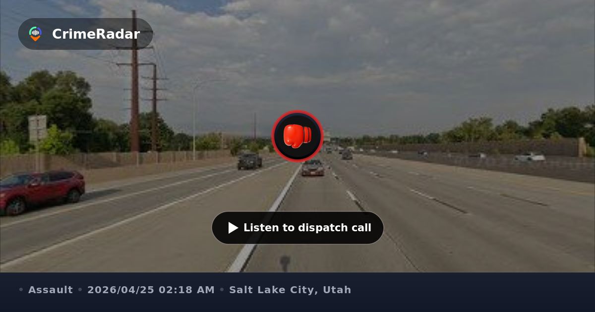 Assault investigation on I‑80 eastbound off‑ramp, Salt Lake City UT ...