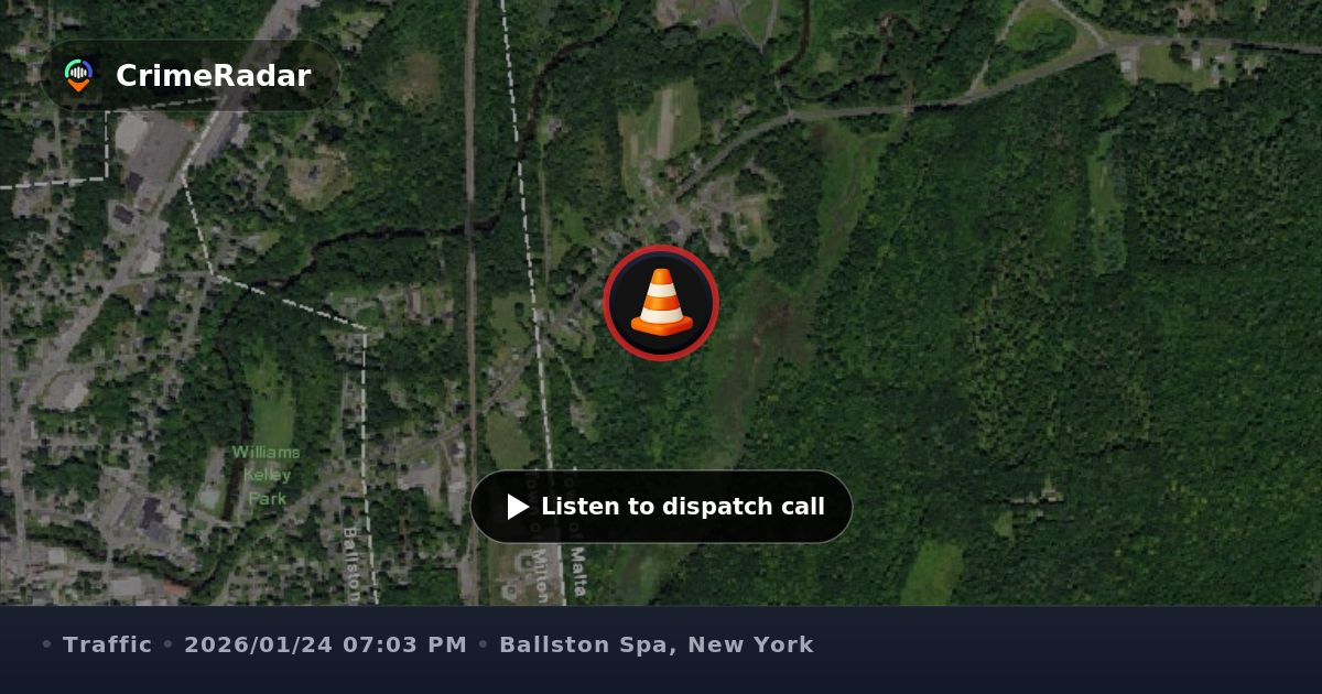 Truck hits poles while turning on Malta Ave, Ballston Spa NY | CrimeRadar