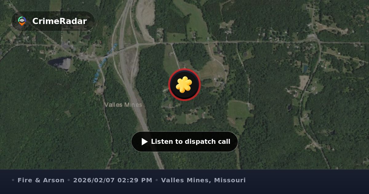 Fire crews respond to rural fire near Soccer Field Rd, Valles Mines MO ...