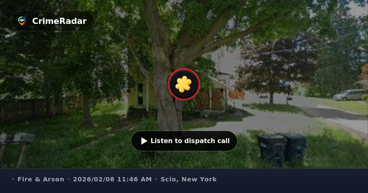 Structure fire reported on Railroad Avenue, Scio NY | CrimeRadar