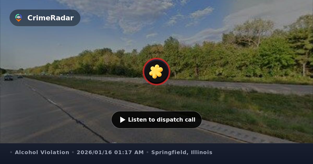 Possible DUI stop near I-55 in Springfield, Springfield IL | CrimeRadar