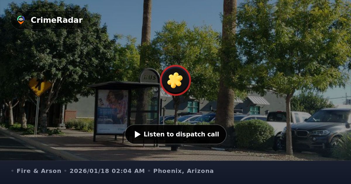 Dumpster fire near Central and McKinley, Phoenix AZ | CrimeRadar