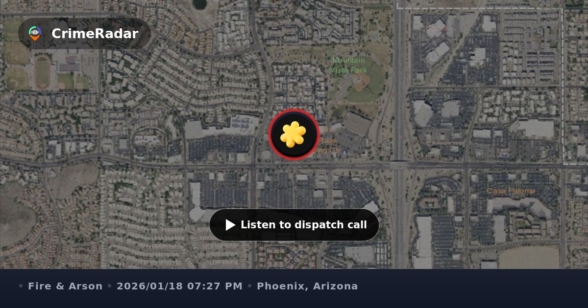 Fire crews respond to gas leak near Ray Rd, Phoenix AZ | CrimeRadar