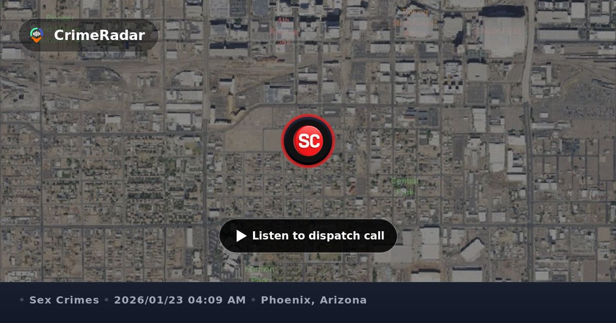 Apparent medical emergency near South First Avenue, Phoenix AZ | CrimeRadar
