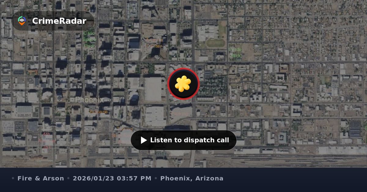 Possible vehicle fire near 7th St in Phoenix, Phoenix AZ | CrimeRadar