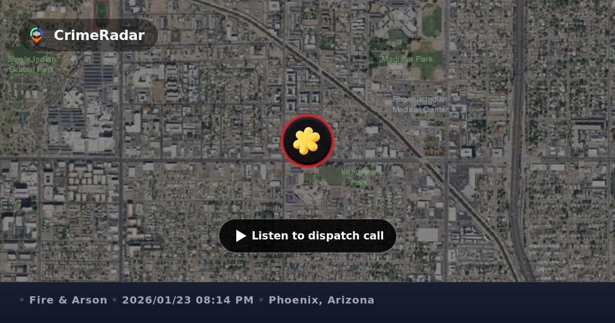 Fire alarm triggers response near North 15th St, Phoenix AZ | CrimeRadar