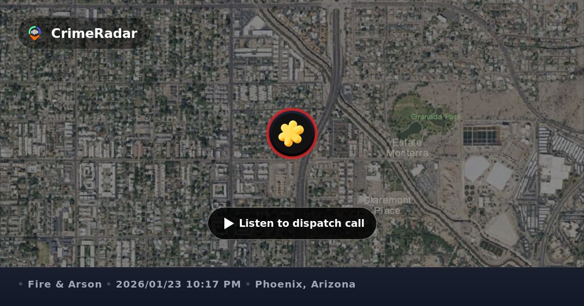 Apparent fire reported near North 16th St, Phoenix AZ | CrimeRadar
