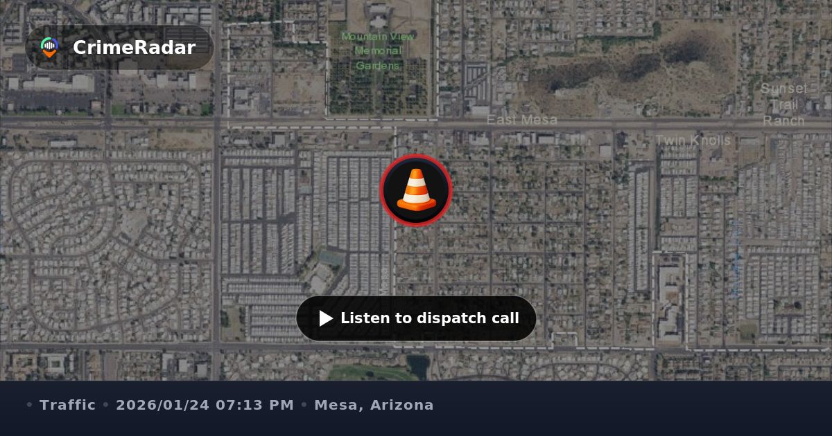 Possible injury crash near East Broadway Rd, Mesa AZ | CrimeRadar