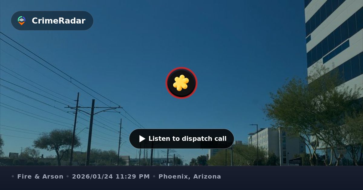 Fire alarm reported near East Washington Street, Phoenix AZ | CrimeRadar