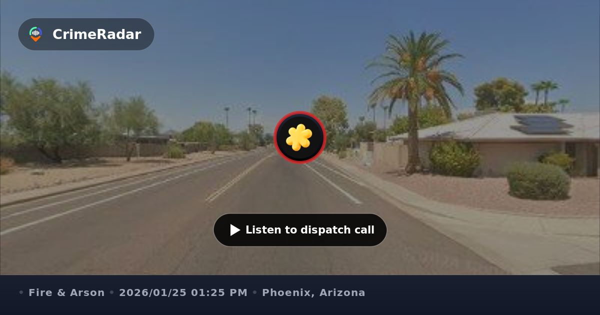 Vehicle fire near North 32nd Street in Phoenix, Phoenix AZ | CrimeRadar