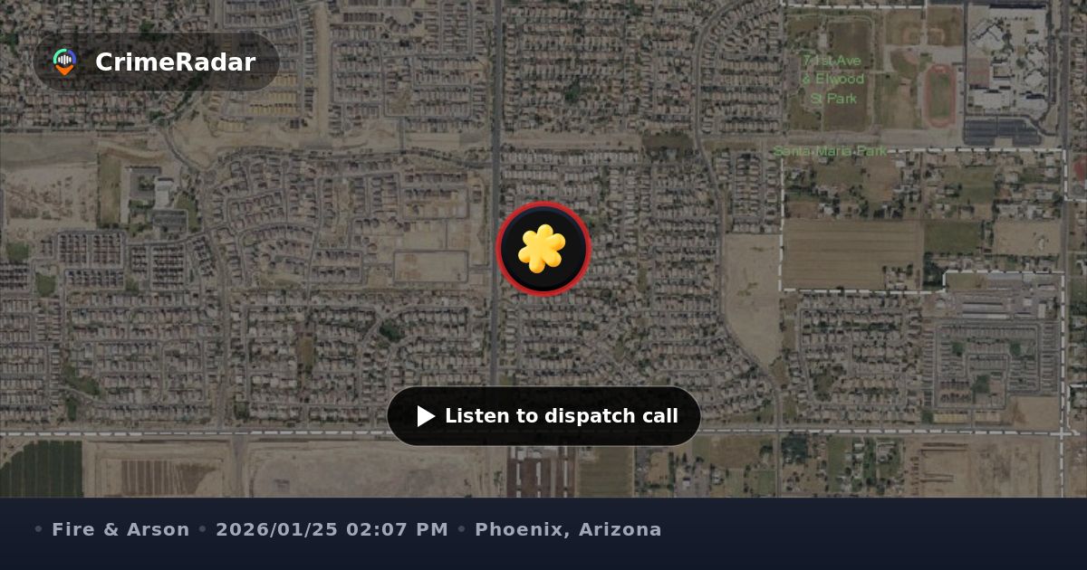 Possible fire alarm near South 74th Lane, Phoenix AZ | CrimeRadar