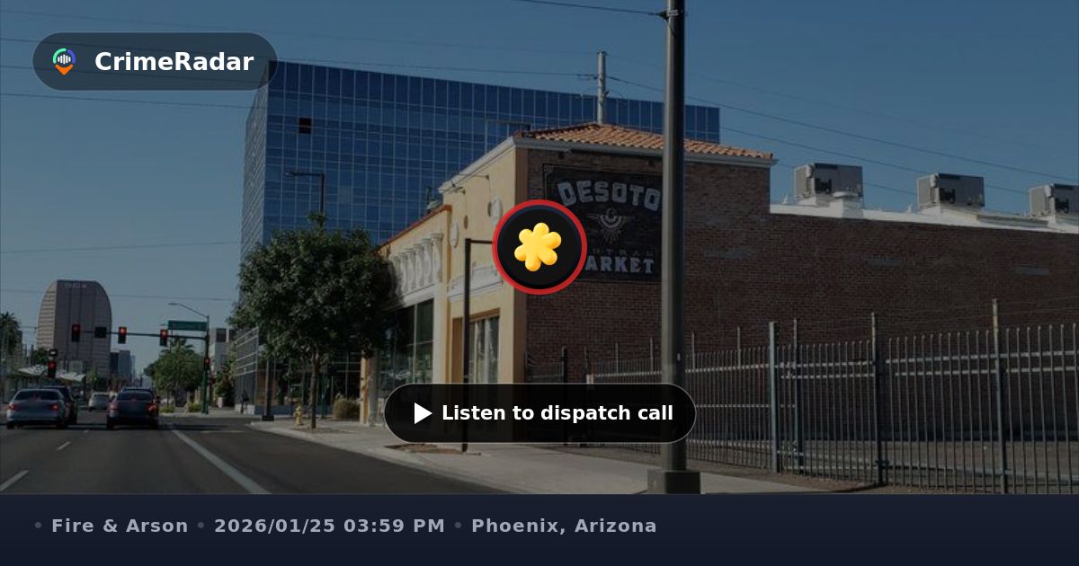 Fire alarm activation on North Central Avenue, Phoenix AZ | CrimeRadar