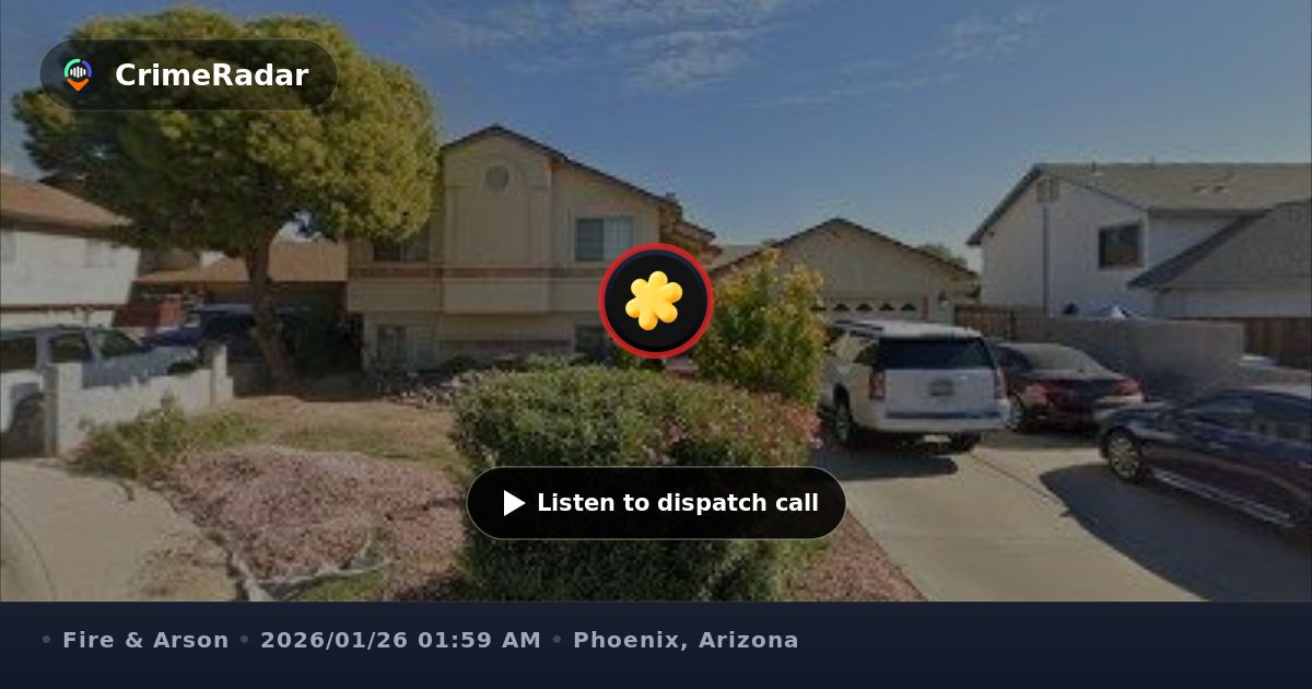 Kitchen fire reported on North 90th Avenue, Phoenix AZ | CrimeRadar