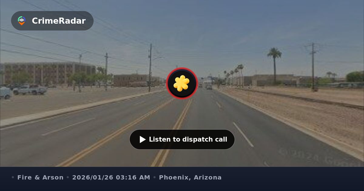 Debris fire near 19th Avenue and I-10, Phoenix AZ | CrimeRadar
