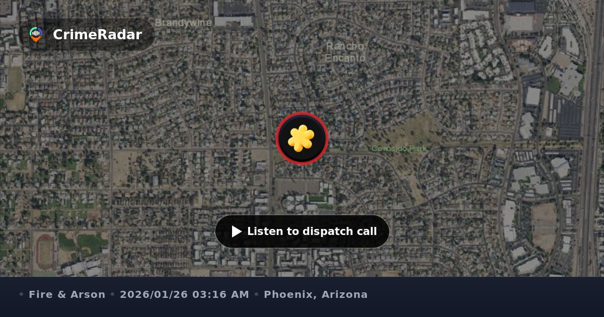Small debris fire near West Marconi Avenue, Phoenix AZ | CrimeRadar