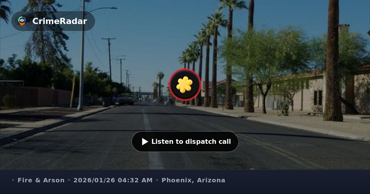 Fire crews respond to alarm near Van Buren St, Phoenix AZ | CrimeRadar