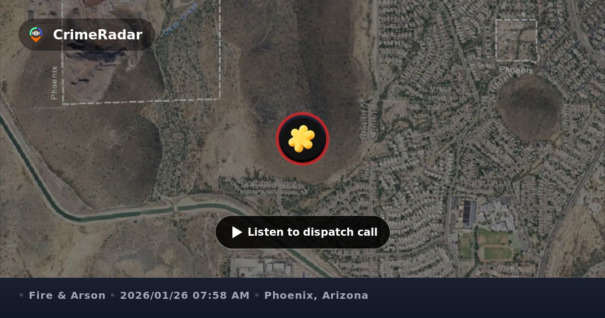 Apparent fire alarm near East Williams Dr, Phoenix AZ | CrimeRadar