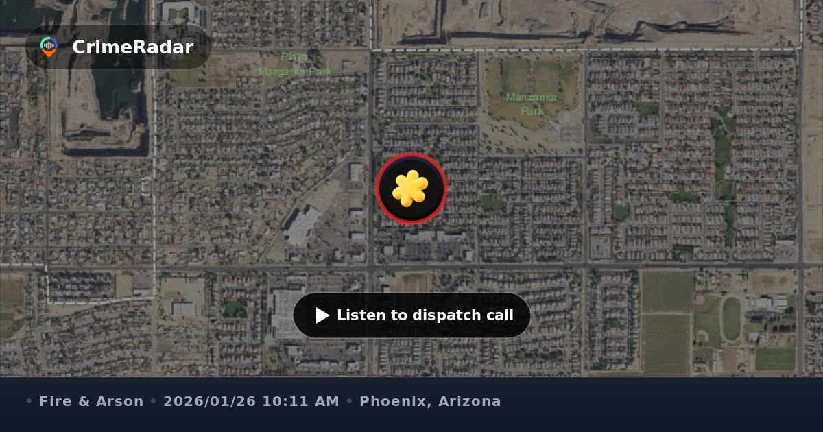 Fire alarm reported near South 35th Avenue, Phoenix AZ | CrimeRadar
