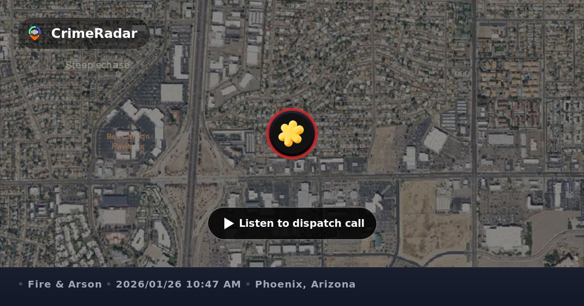 Fire crews respond to alarm near North 26th Avenue, Phoenix AZ | CrimeRadar