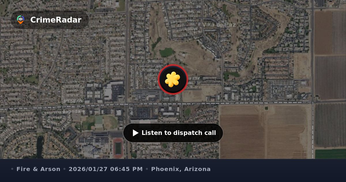 Fire alarm triggered on West Monterosa St, Phoenix AZ | CrimeRadar