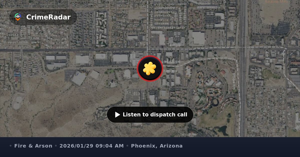 Fire alarm reported on East Beverly Road, Phoenix AZ | CrimeRadar