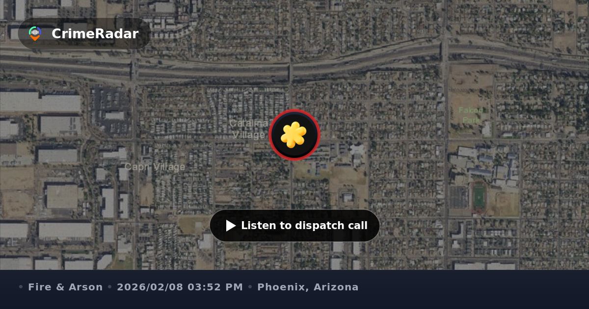 Apparent fire reported on North 41st Avenue, Phoenix AZ | CrimeRadar