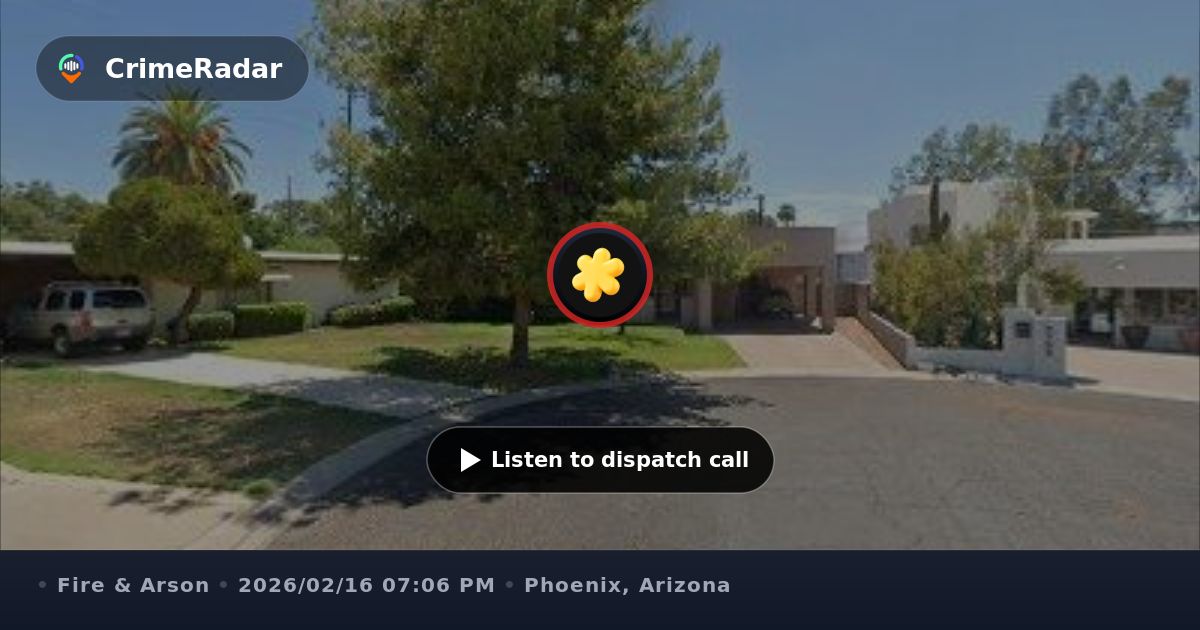 Small fire reported on East Montecito Avenue, Phoenix AZ | CrimeRadar