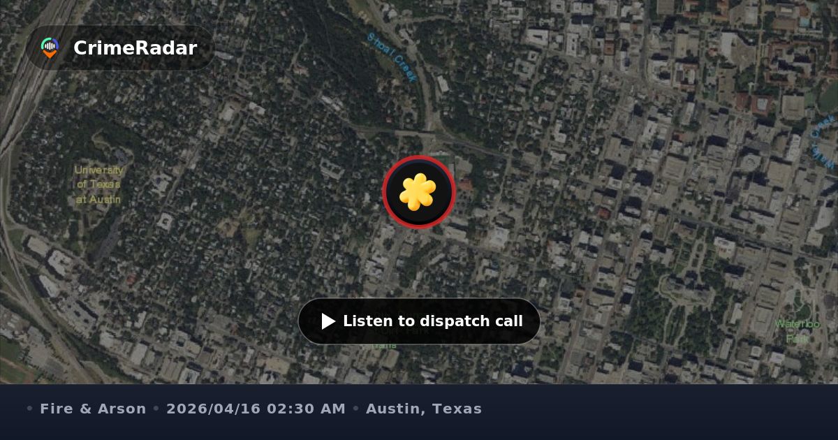Trash fire on North Lamar Boulevard service road, Austin TX | CrimeRadar