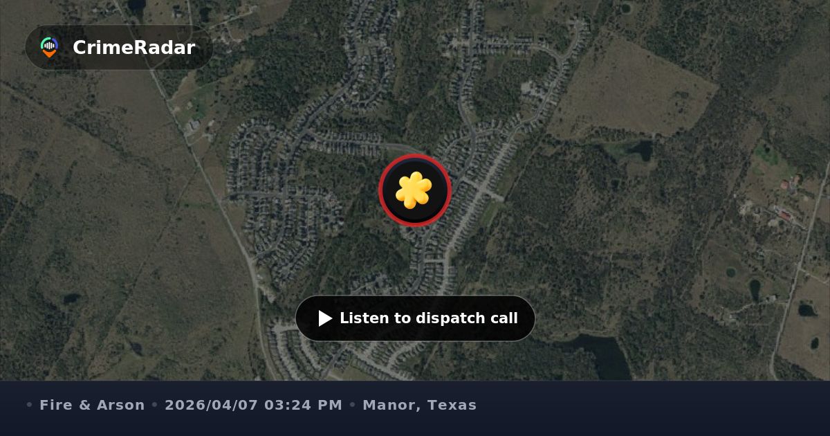 Odor investigation at Briarcreek Loop residence, Manor TX | CrimeRadar