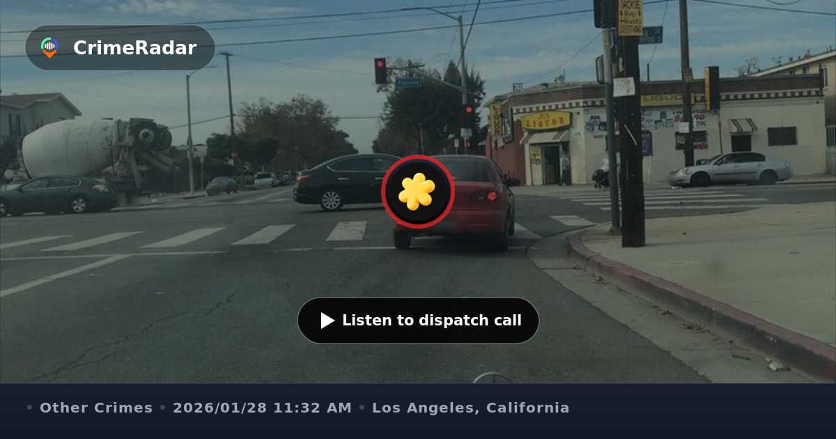 Suspect detained near 108th and Figueroa, Los Angeles CA | CrimeRadar