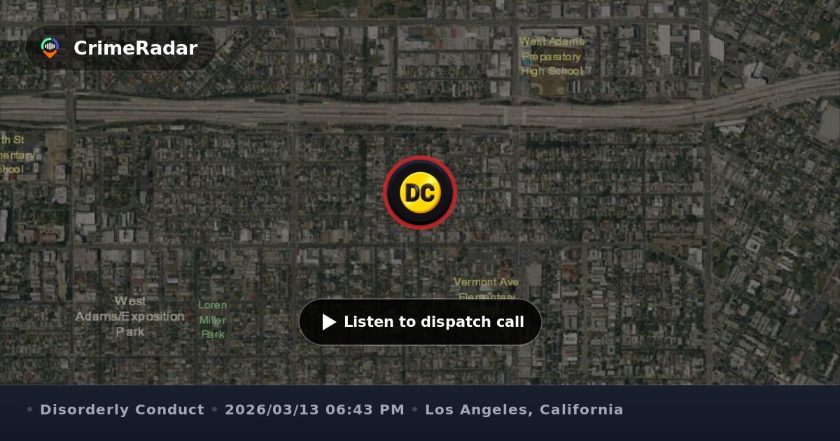 Police respond to disturbance at laundromat, Los Angeles CA | CrimeRadar