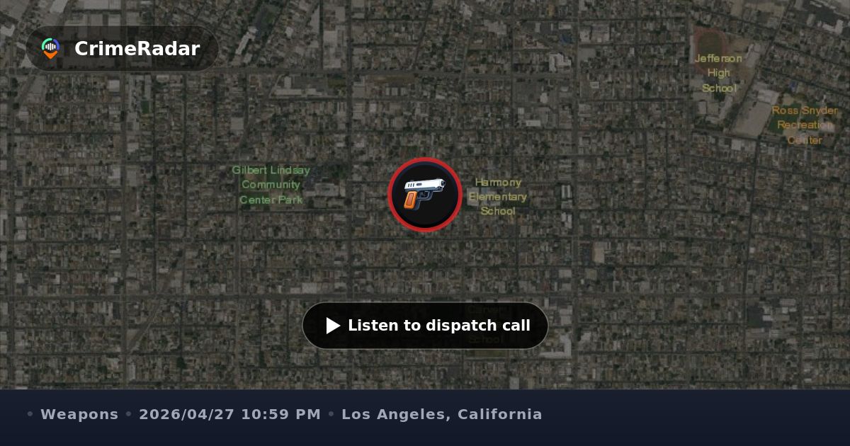 Shooting with suspect vehicle at 46th and Avalon, Los Angeles CA ...