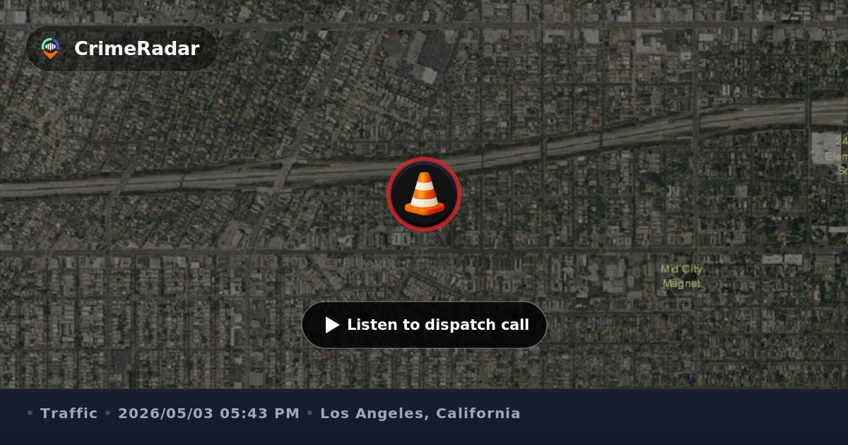 Hit and run traffic collision on 11th Avenue, Los Angeles CA | CrimeRadar