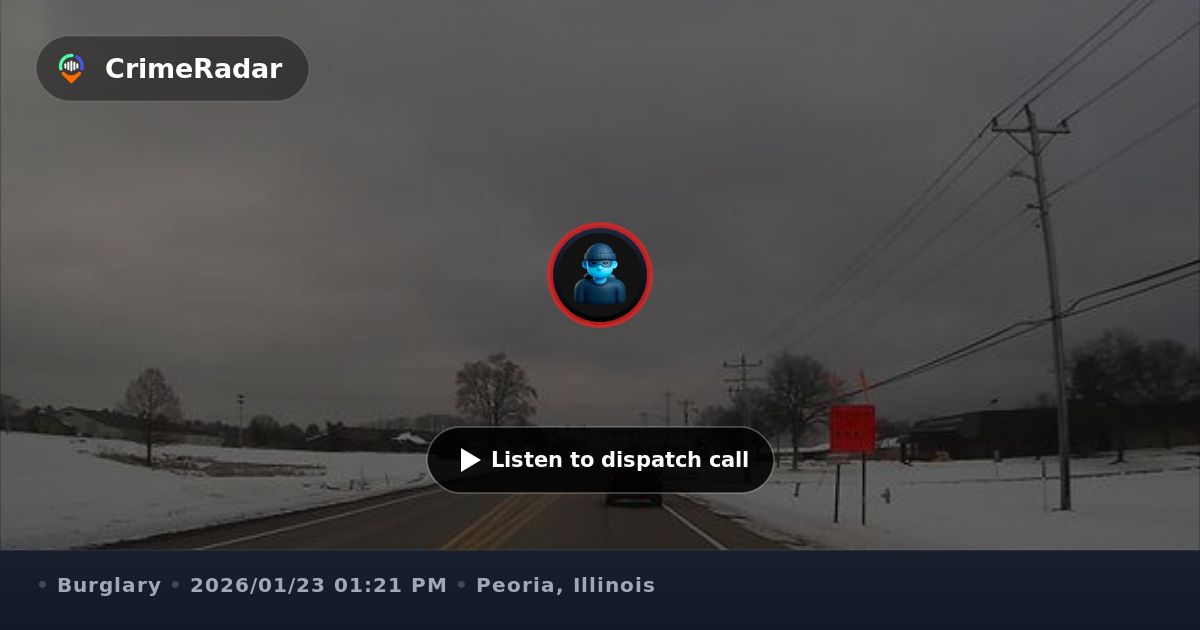 Deputy checks portable alarm on Plank Road, Peoria County IL | CrimeRadar
