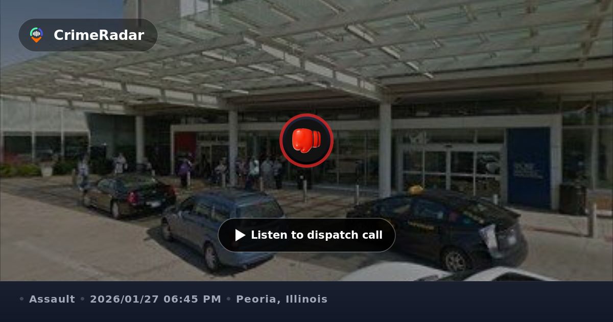 Officer responds to hospital for evidence pickup, Peoria IL | CrimeRadar