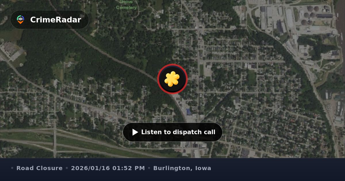 Whitaker and Ryan blocks reopen after closure, Burlington IA | CrimeRadar