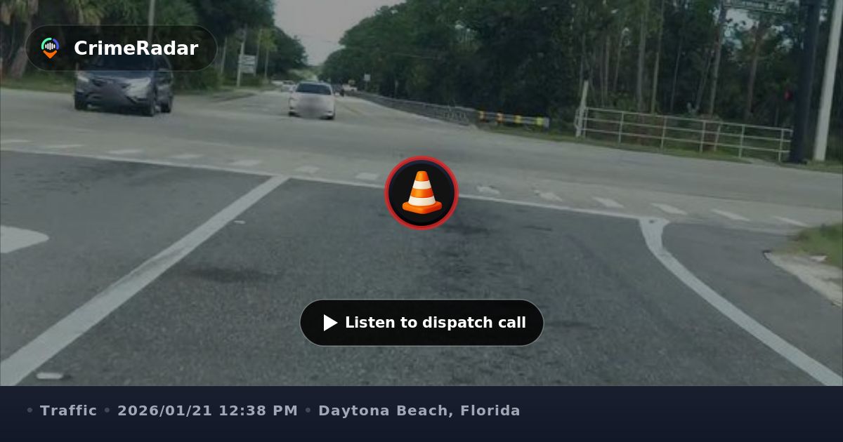 Vehicle blocks intersection near Williamson Blvd, Daytona Beach FL ...