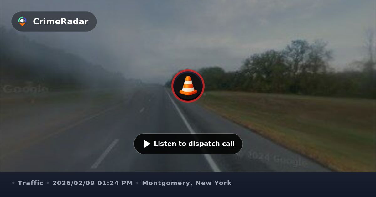 Crash detection alert on I-90 westbound, Montgomery County NY | CrimeRadar