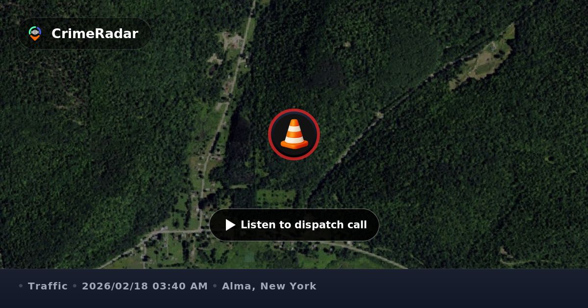 Single-car crash near Alma Town Hall injures driver, Alma NY | CrimeRadar