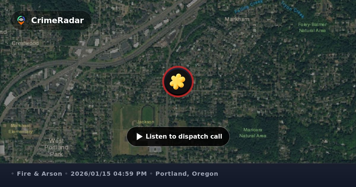 Fire crew responds to carbon monoxide alarm, Portland OR | CrimeRadar