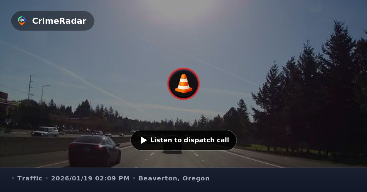 Traffic accident on Sunset Highway near Sylvan, Beaverton OR | CrimeRadar