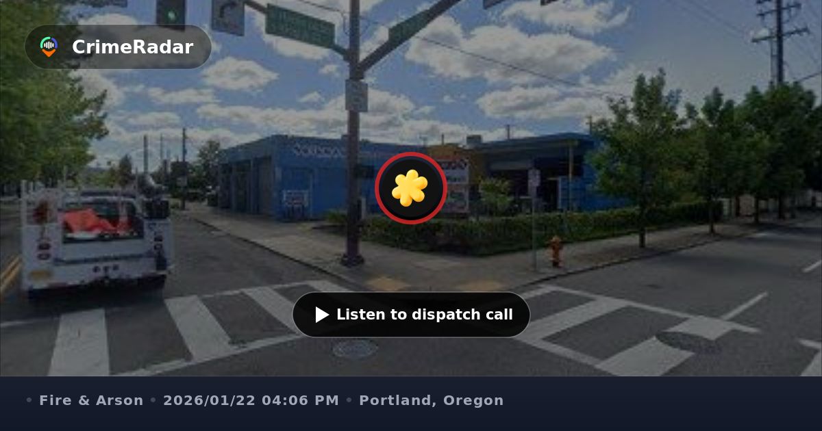 Apparent roadside fire near SE Clay Street, Portland OR | CrimeRadar